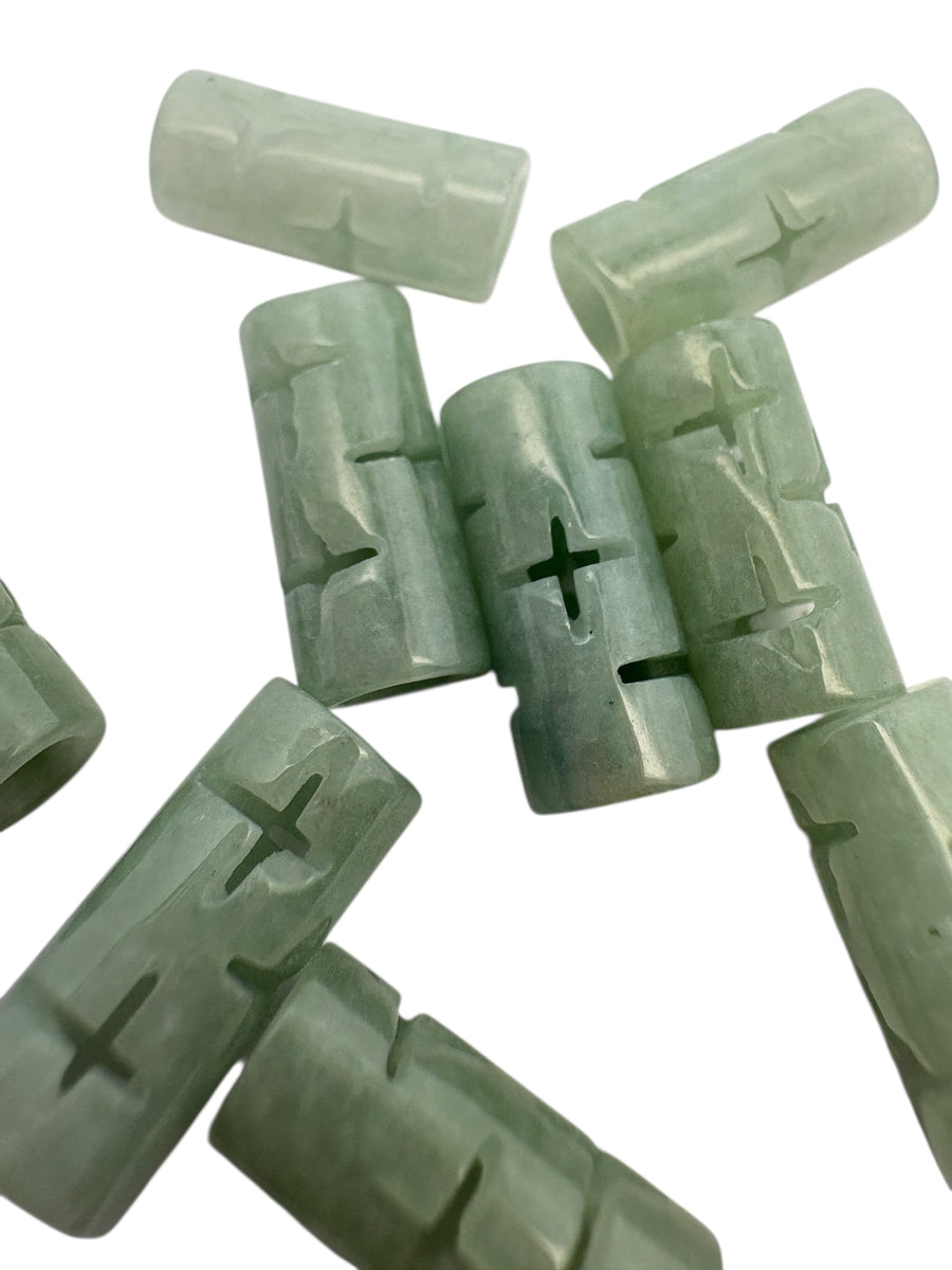 Carved jade bead, SKU#JP32 – Aloha Pearls & Schwartz