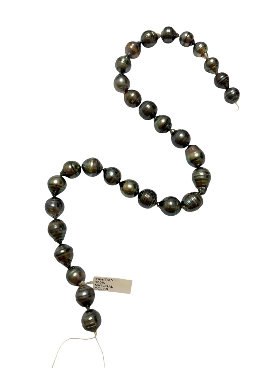 Tahitian pearl strand, 100% Natural. SKU#TPS242 – Aloha Pearls & Schwartz