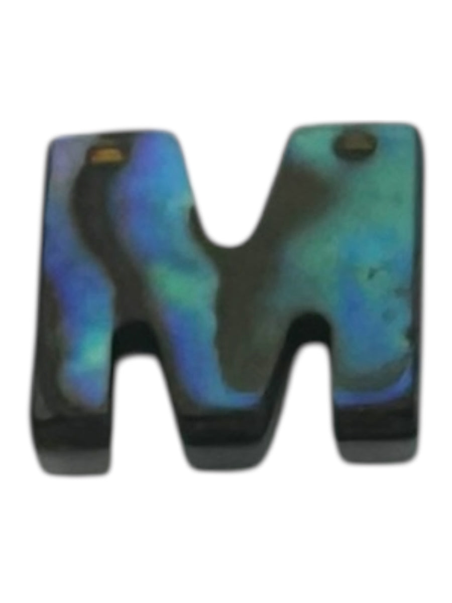 Abalone MOP letter pendant “M” – Aloha Pearls & Schwartz