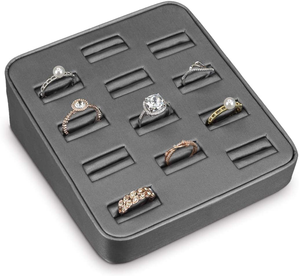 Steel Faux Leather Trim Ring Display – Aloha Pearls & Schwartz