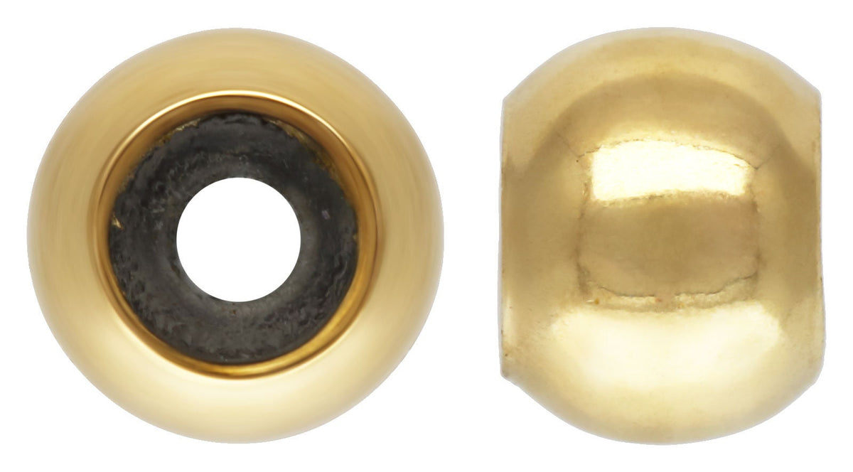 3.0mm Smart Bead 2.0mm Hole 1.0mm Fit, 14k gold filled. Made in USA ...