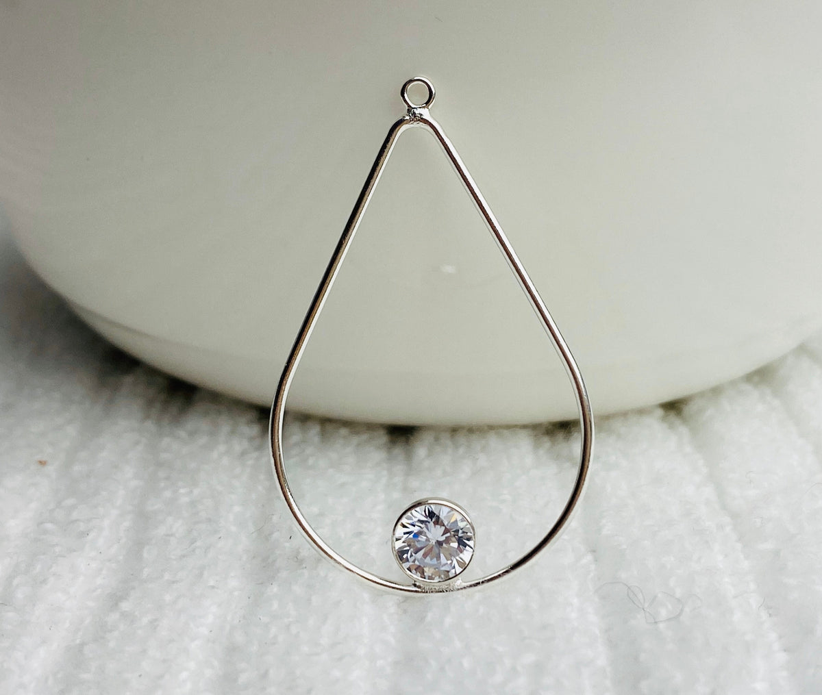 Teardrop Drop with CZ #5003508BM4 – Aloha Pearls & Schwartz