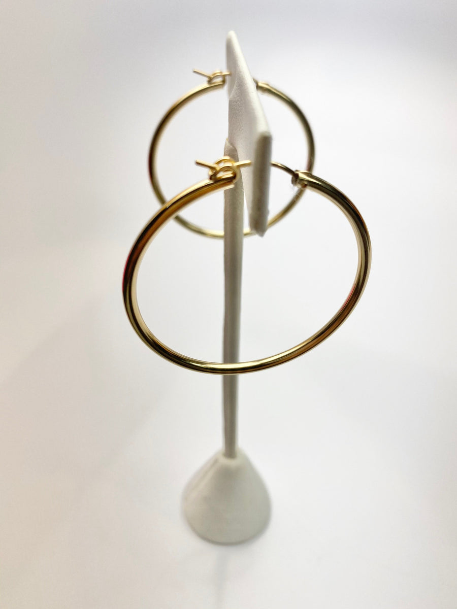 Hoop flex earrings, large size, 14k gold filled, 14k GF – Aloha Pearls ...