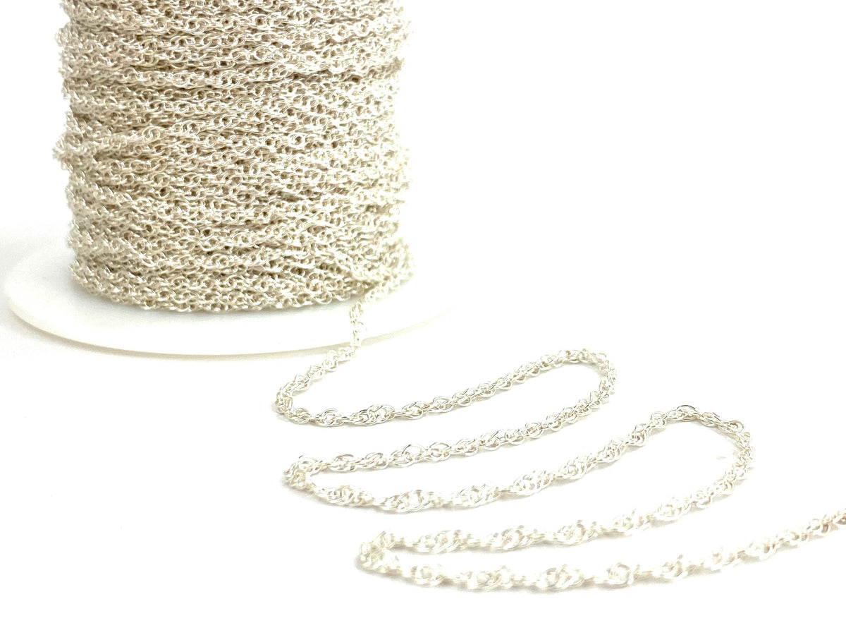 Beautiful 2mm Sterling Silver Rope Chain, SS, Sku:15R – Aloha Pearls ...