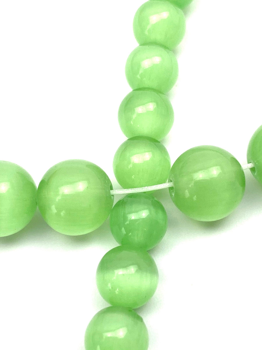 Color changing lime jade bead strand, SKU# C2 – Aloha Pearls & Schwartz