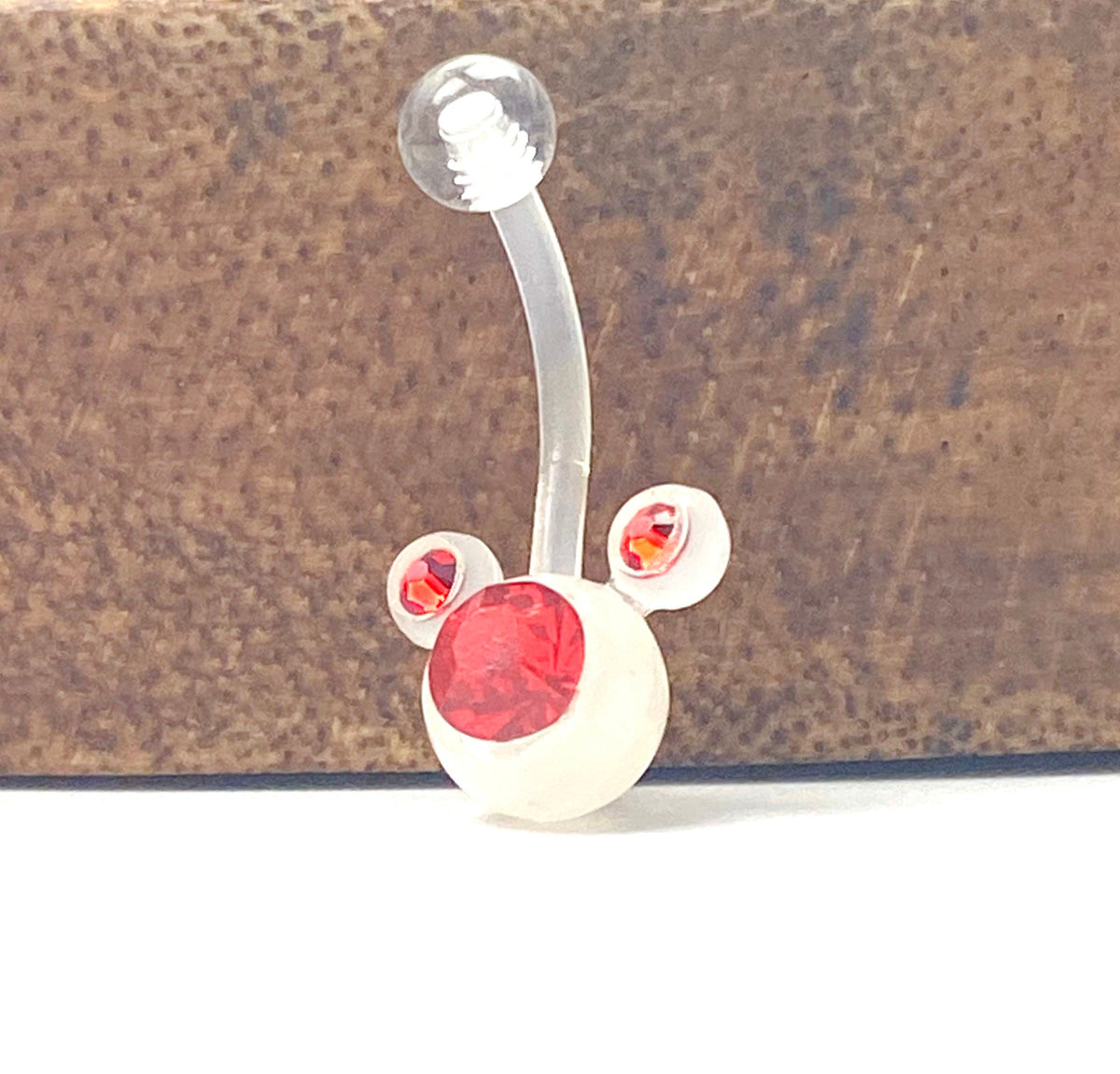 Flexible curve body bar , Mickey mouse stone belly ring, SKU# NBR032 ...