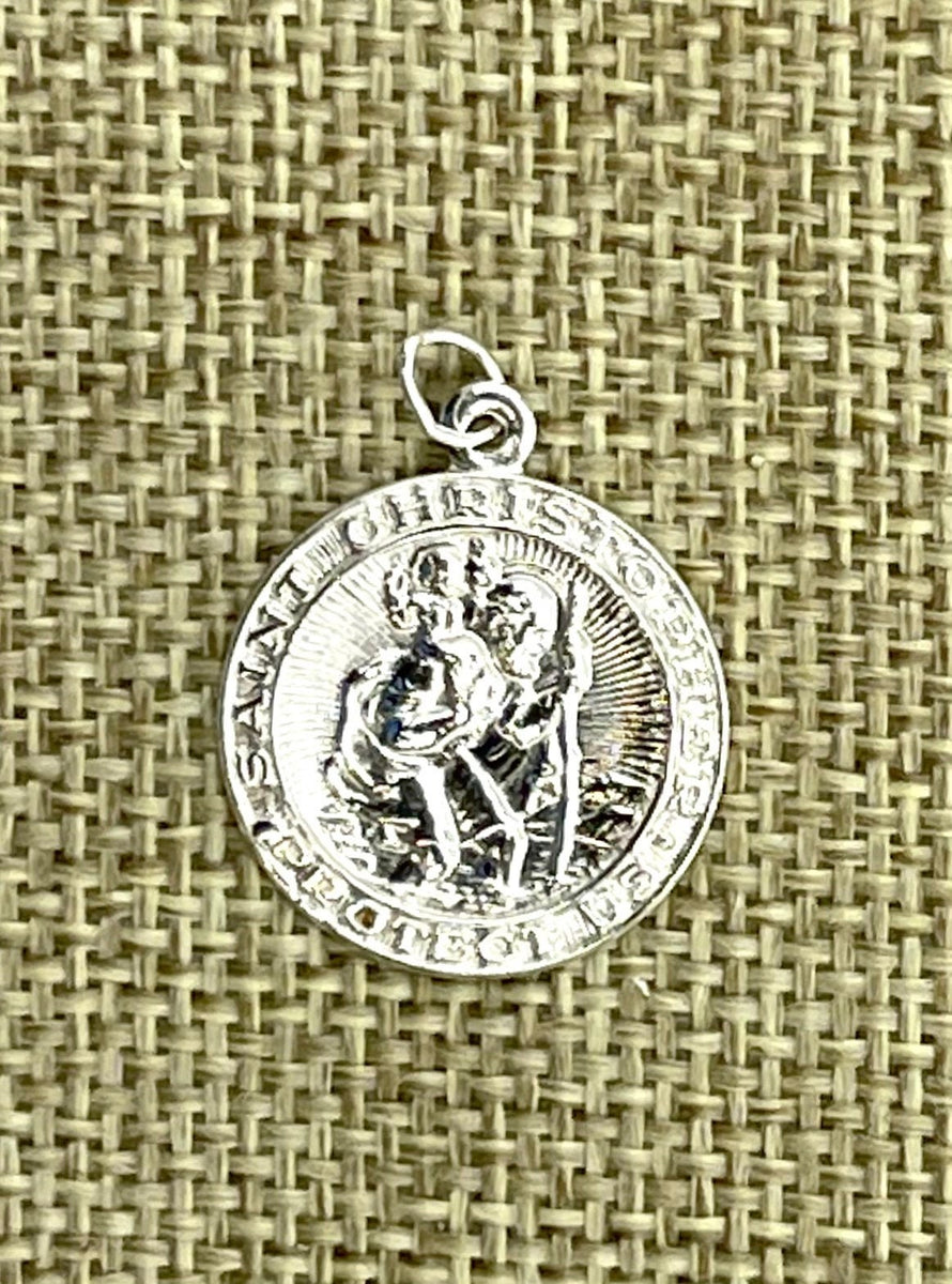 Sterling Silver Saint Christopher Pendant, Sku#1733C SS – Aloha Pearls ...