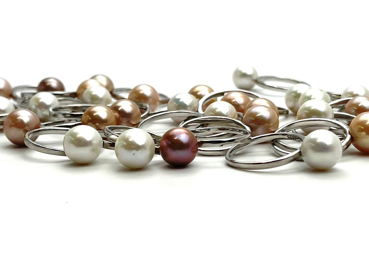 Edison Pearl Sterling Silver Rings – Aloha Pearls & Schwartz