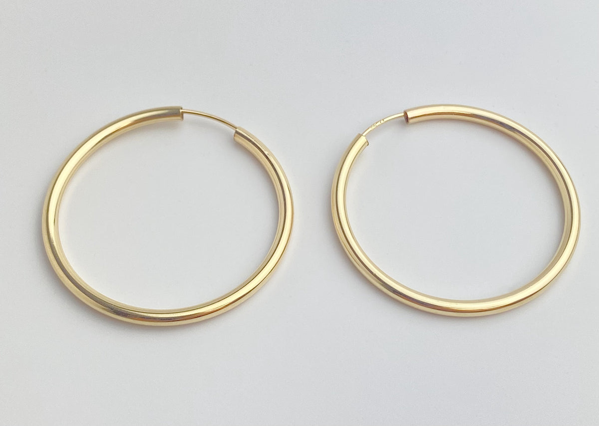 14k Gold Filled Hoop Earrings – Aloha Pearls & Schwartz