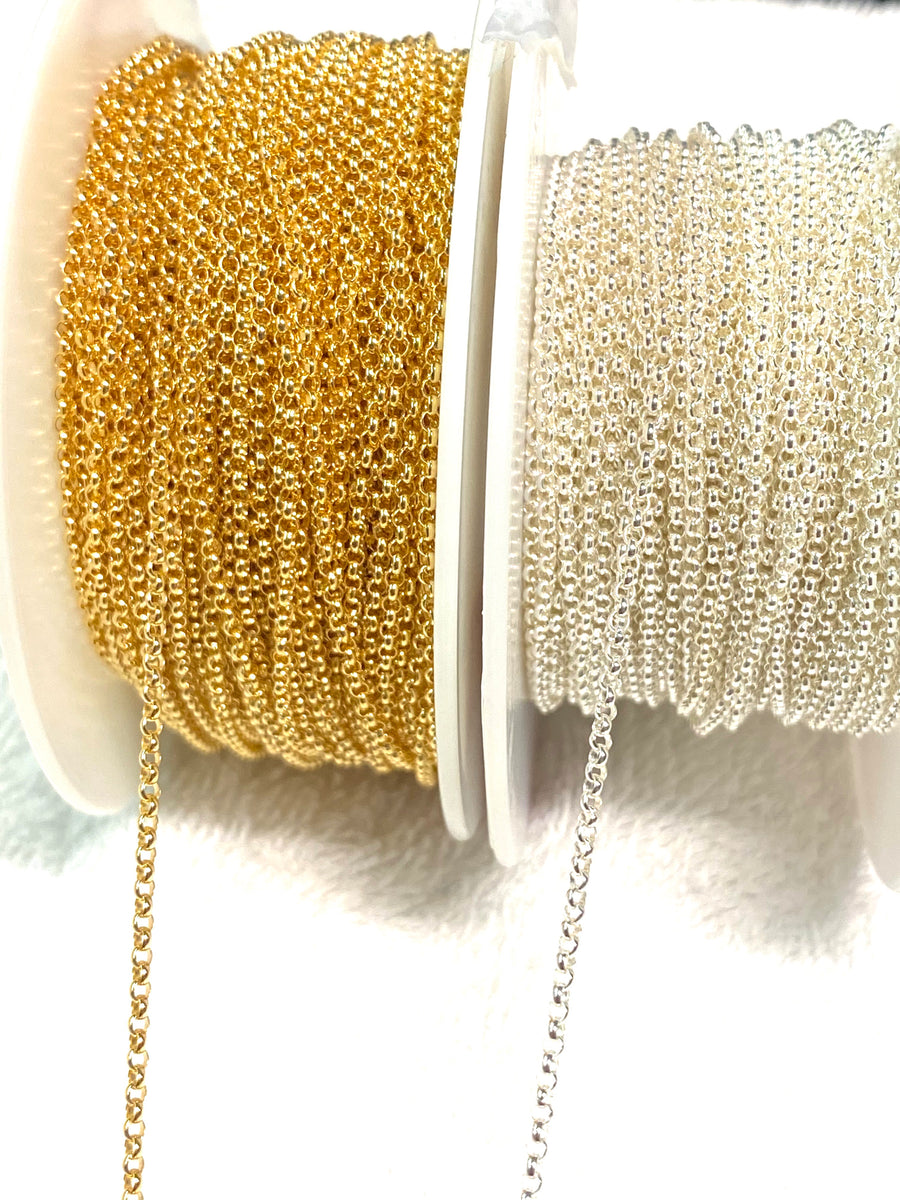 1.4mm Belcher Rolo Chain , 14k Gold Filled, Sterling Silver, Sku#SM441 ...