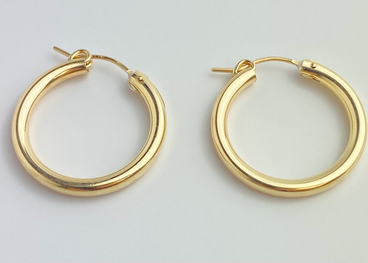 14k Gold Filled Hoop Earrings – Aloha Pearls & Schwartz